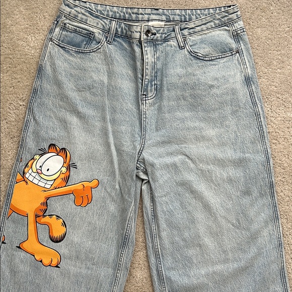 Garfield | Jeans | Garfield Poses Wide Leg Jeans | Poshmark
